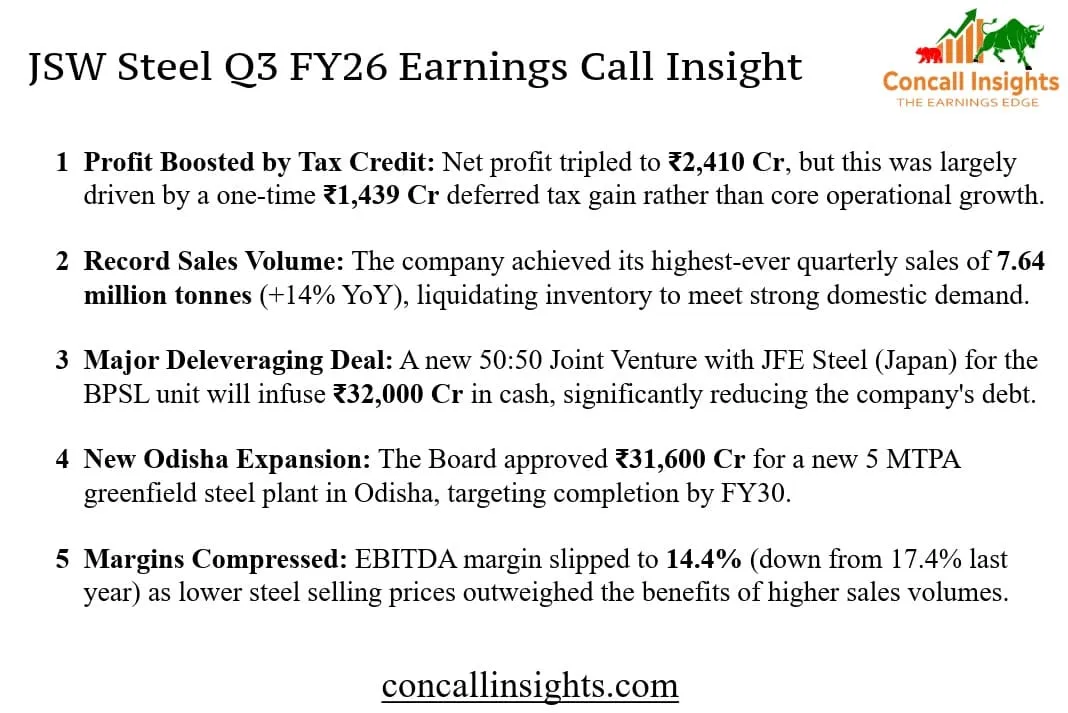 JSW Steel Q3 FY26 Earnings Call Insight - Concall Insights